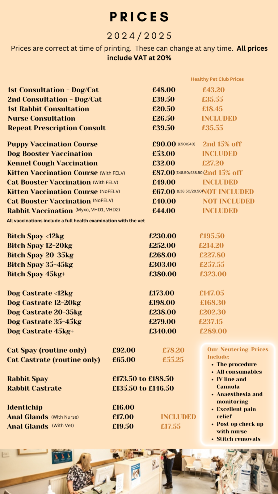 PRICE LIST 2024/2025 - Borden Lane Vets